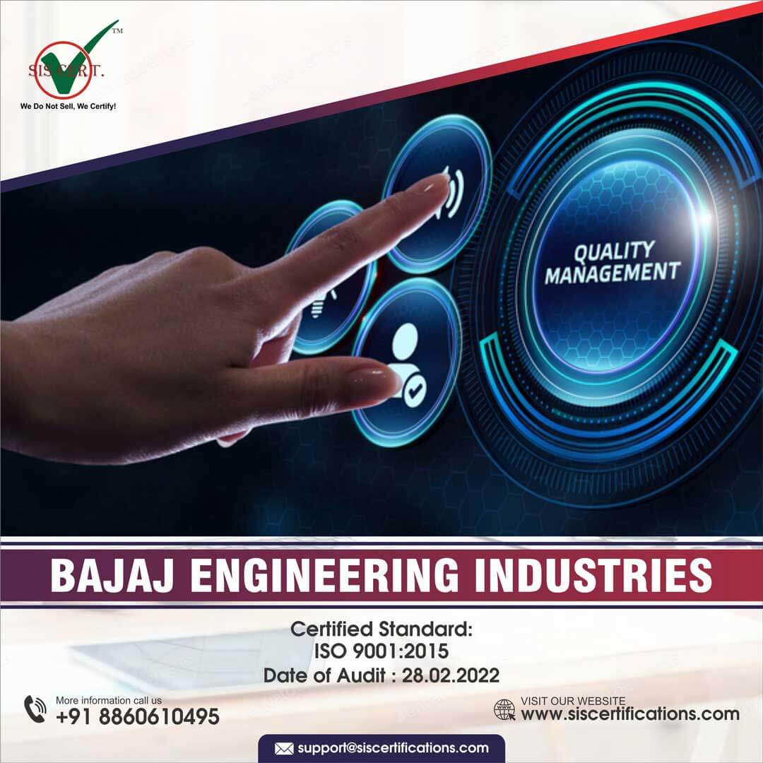 Bajaj Engineering Industries - SIS Certifications