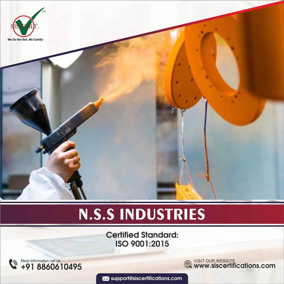 NSS Industries successfully awarded ISO 9001:2015 Certificate