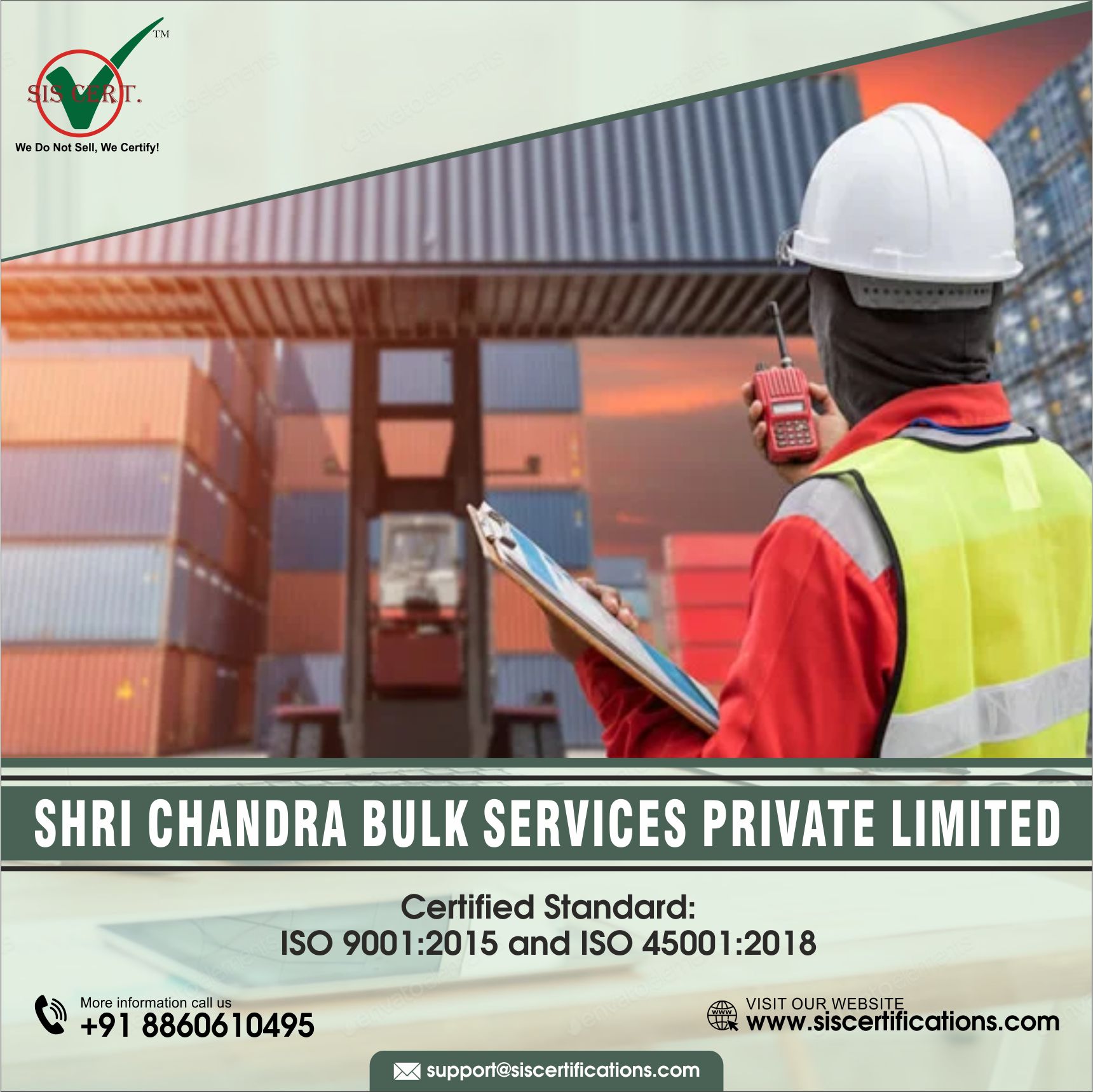 Shri Chandra Bulk Services Private Limited - SIS Certifications