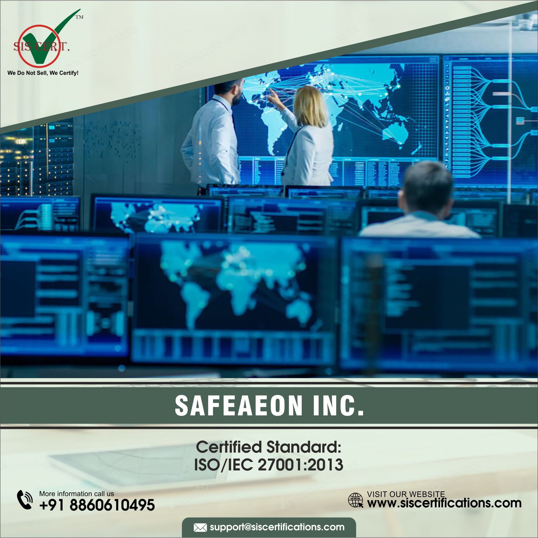 Safeaeon INC. awarded ISO 27001:2013 Certificate