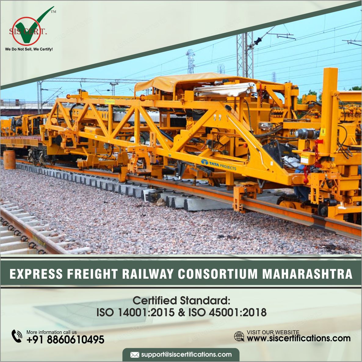 Express Freight Railway Maharashtra awarded with ISO 9001 and 14001 Certification