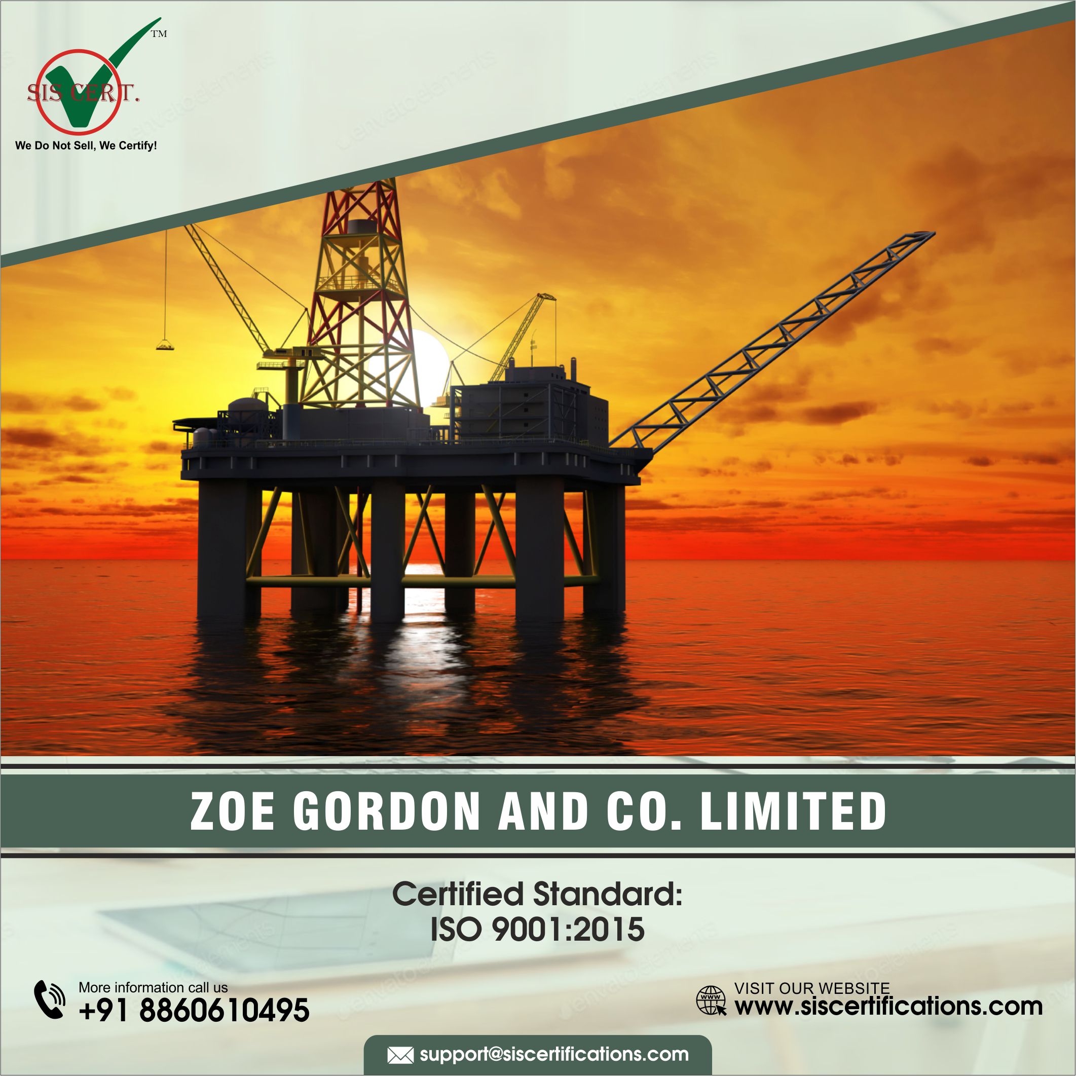 ZOE Gordon and Co. Ltd is Certified as ISO 9001 Compliant