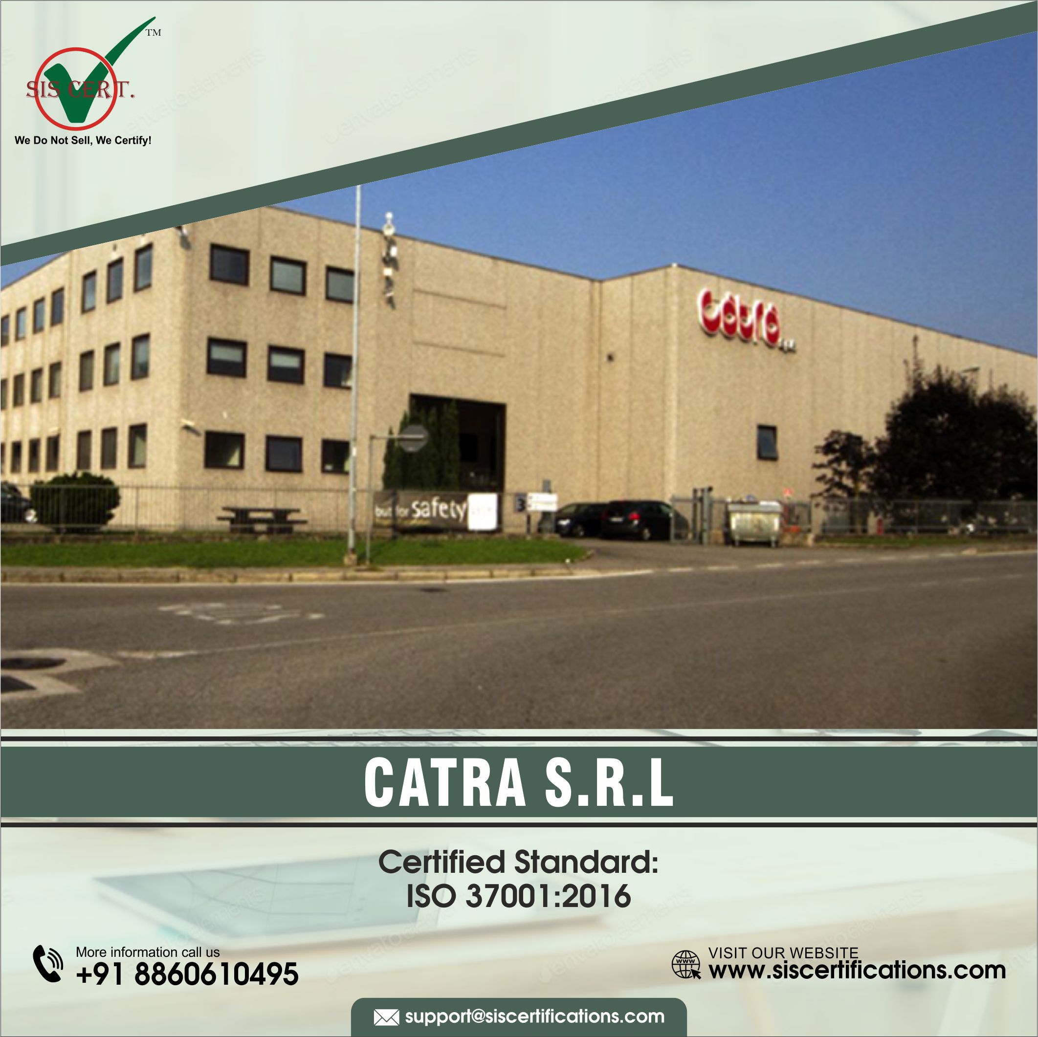 Catra SRL awarded ISO 37001 Certification