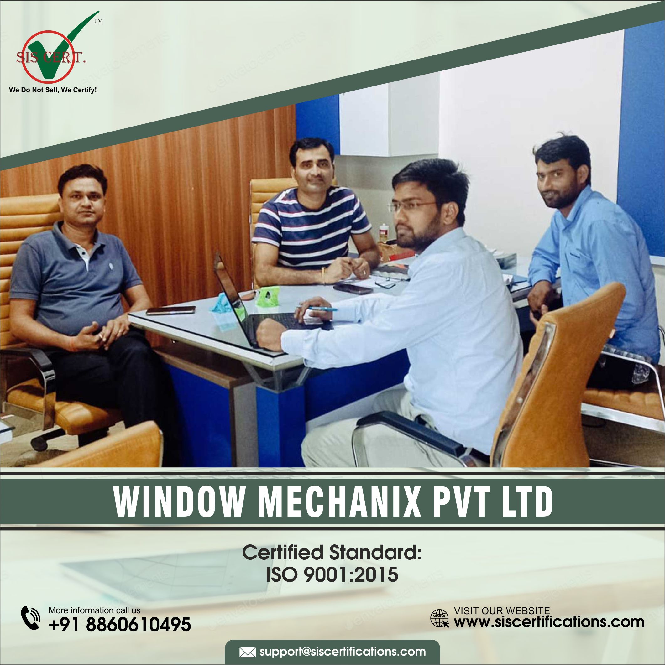 Window Mechanix Pvt Ltd awarded ISO 9001 Certification