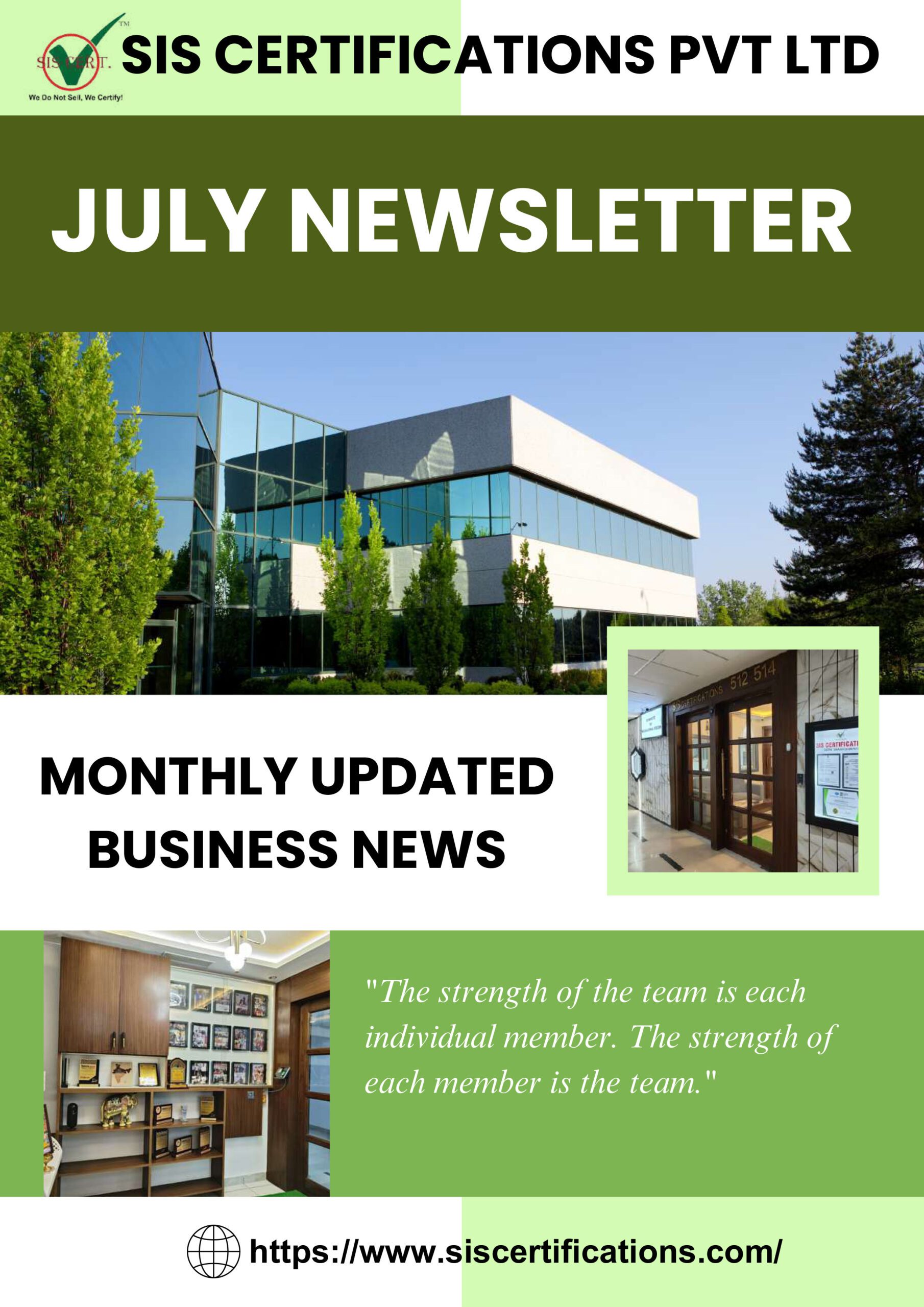 SIS Newsletter - SIS Certifications