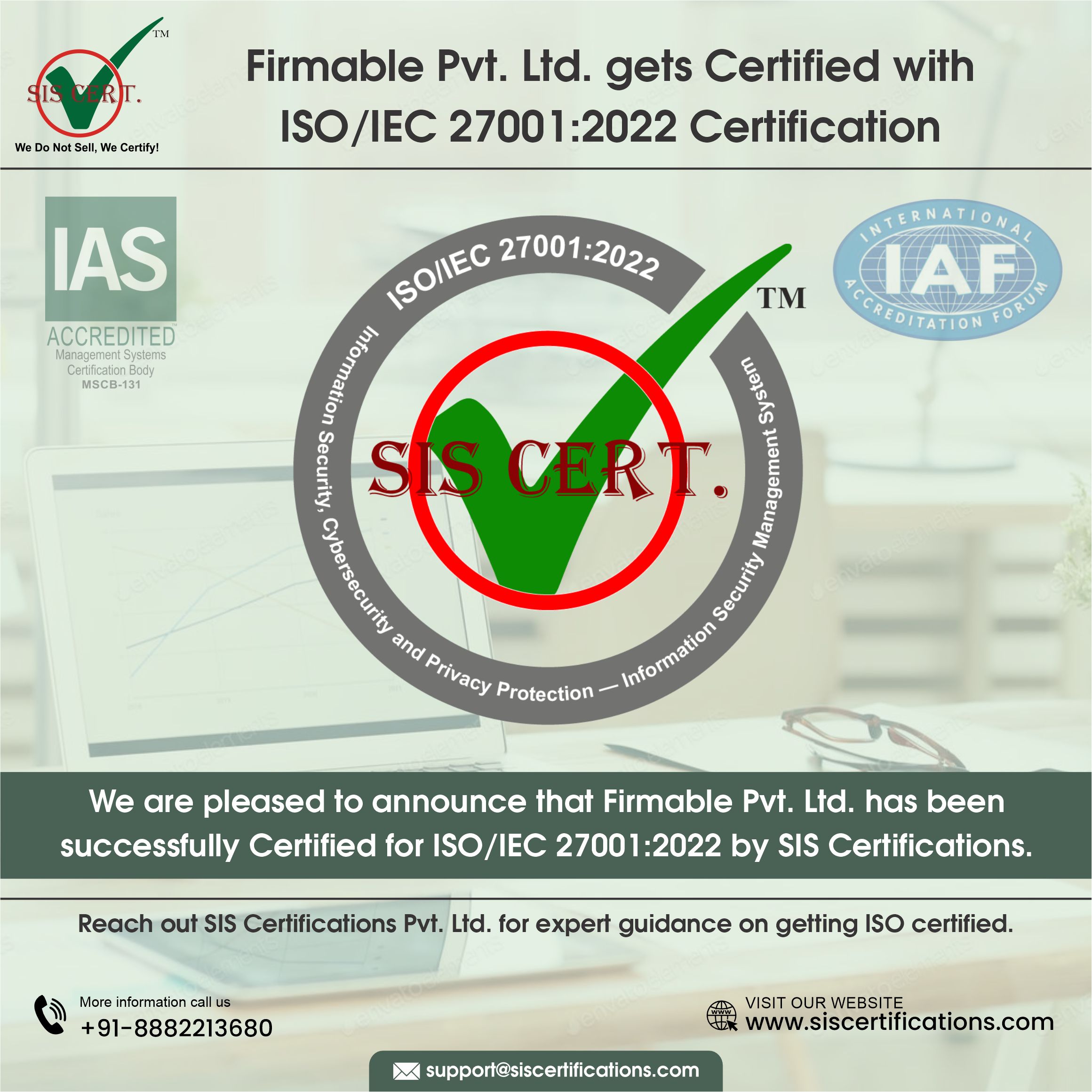 Firmable Pty Ltd achieved ISO 27001 Certification